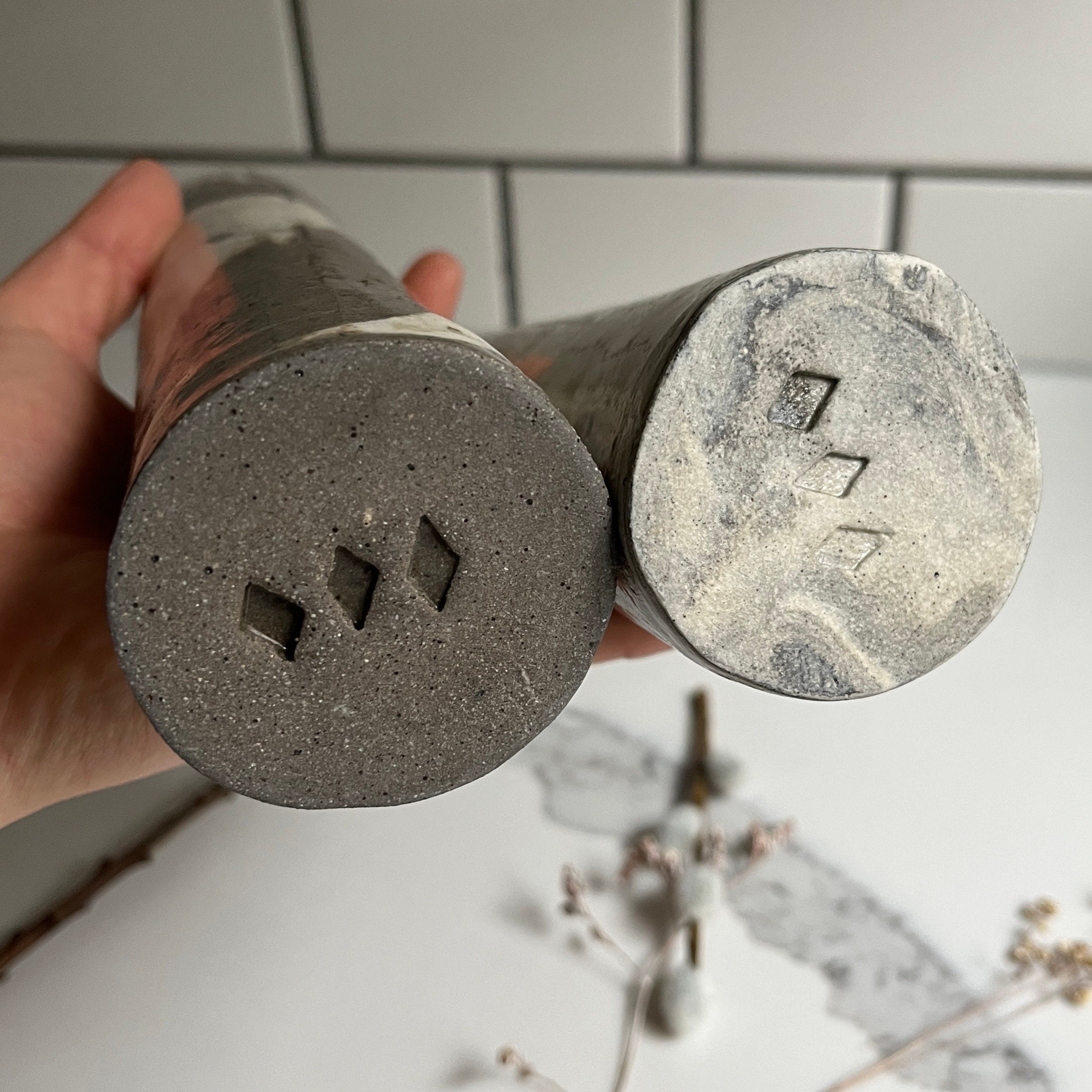 Modern Tall Bud Vase Handmade Marble Clay Bud Vase Stoneware Vase Vase ...