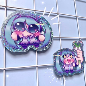 Cursed Miku | Acrylic Charm & Glitter Stickers - Etsy