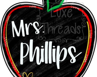 Teaching is a Work of Heart Teacher Appreciation Chalkboard and Apple ...