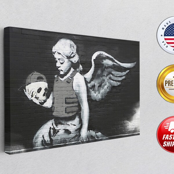 Banksy Fallen Angel - Etsy