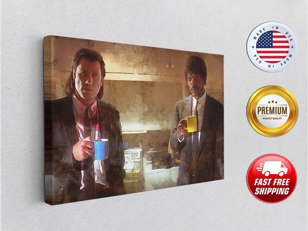 Pulp Fiction Canvas Coffee Time Print Movie Crime Film Fine Art ...