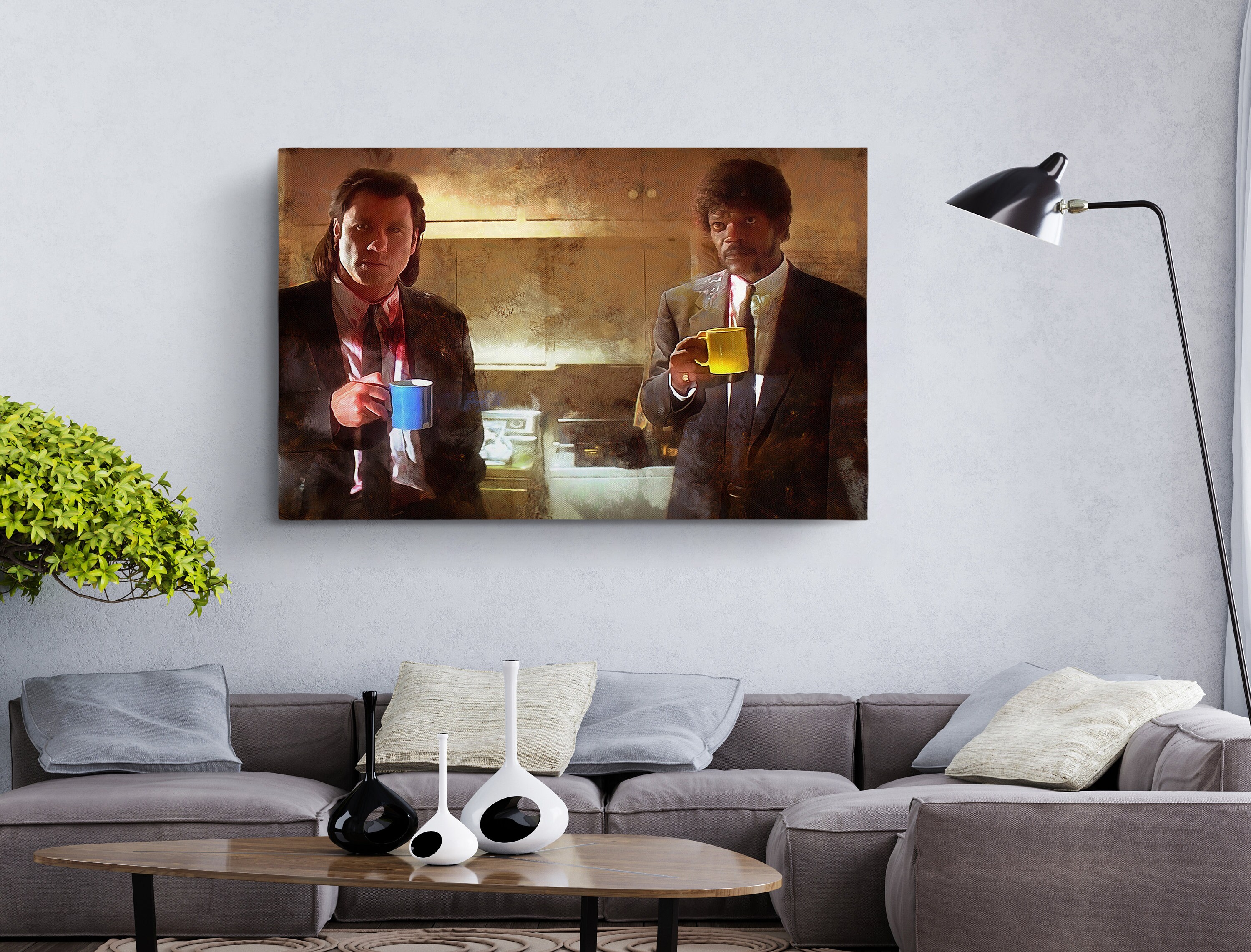 Pulp Fiction Canvas Coffee Time Print Movie Crime Film Fine - Etsy