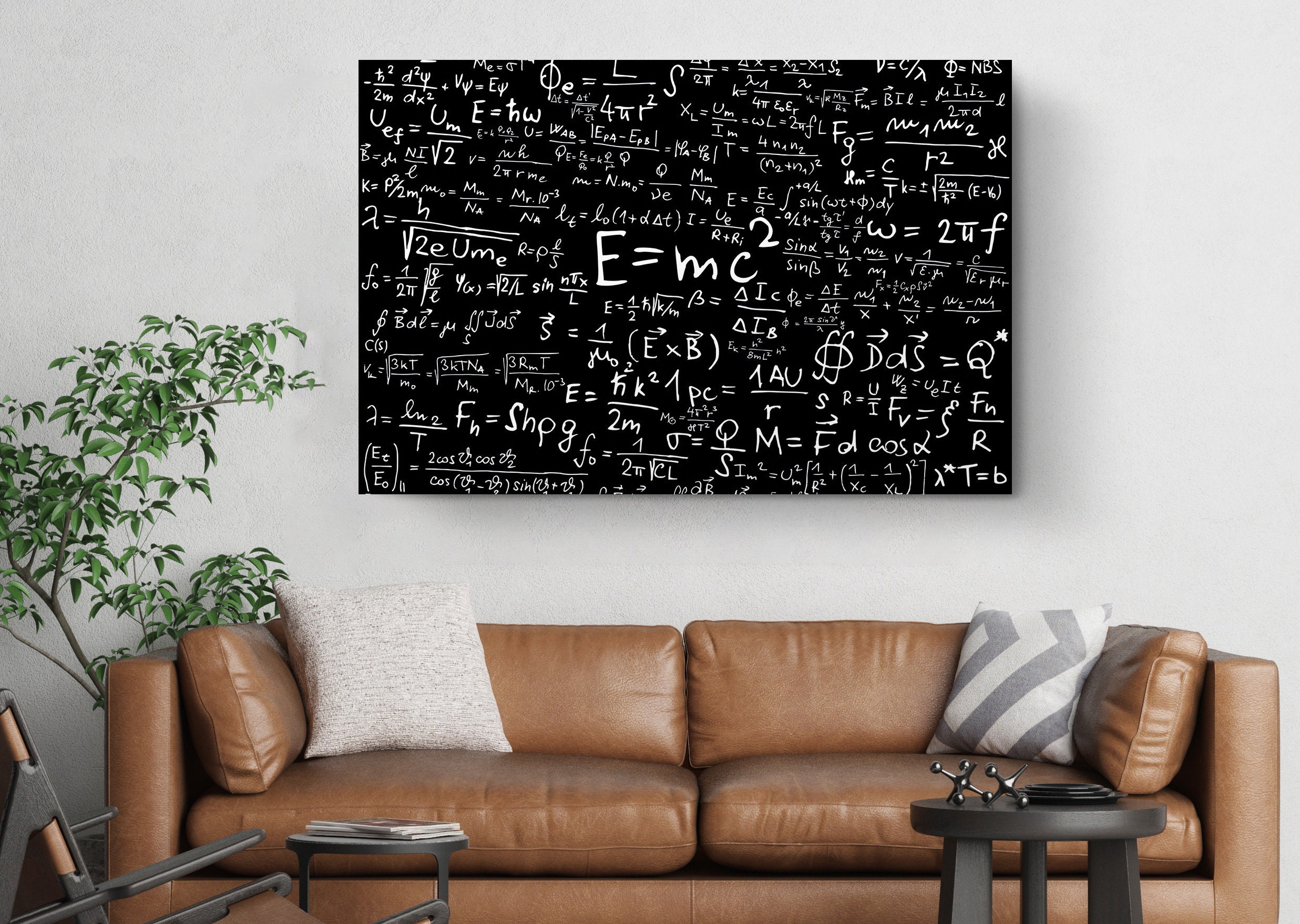 Physics Equations Formulas Style Canvas Art Science Canvas - Etsy