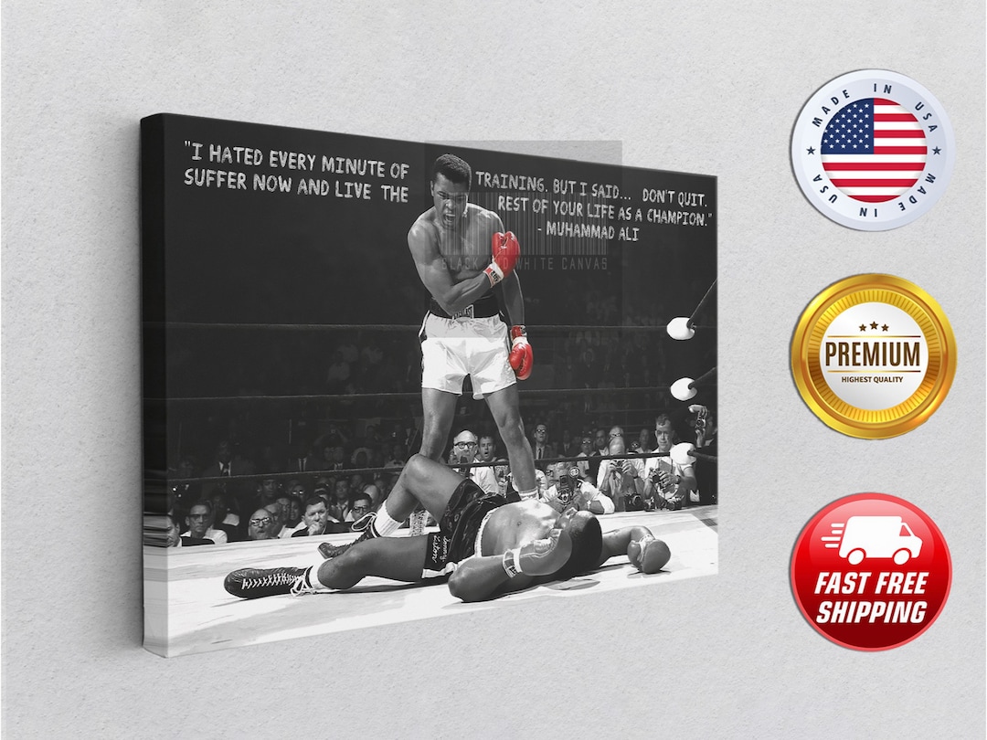 Legend Boxer Big Knock Out Reproduction Canvas Print Sports Fine Art ...