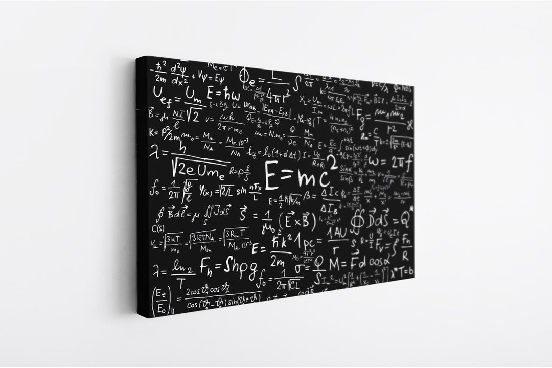 Physics Equations Formulas Style Canvas Art Science Canvas - Etsy