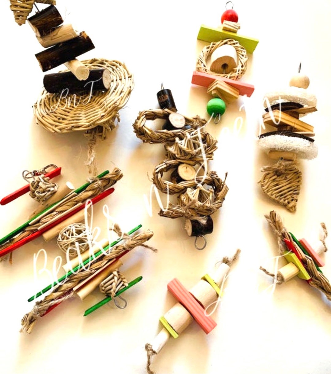 Natural Chew Toys 7 Styles Chinchilla Rat Bird Rodent Parrot Gerbil ...