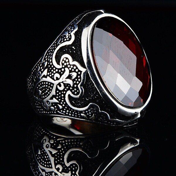 Mens Ruby Ring - Etsy