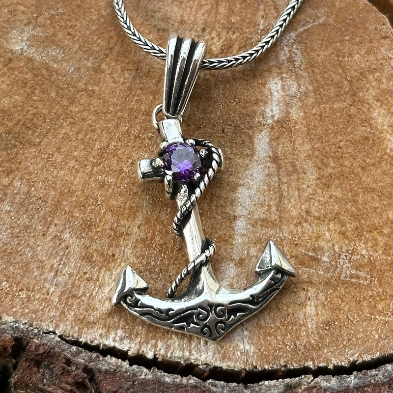 Anchor Necklace - Etsy