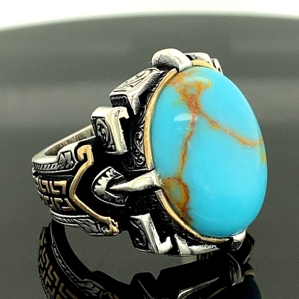 Turquoise Stone Ring - Etsy