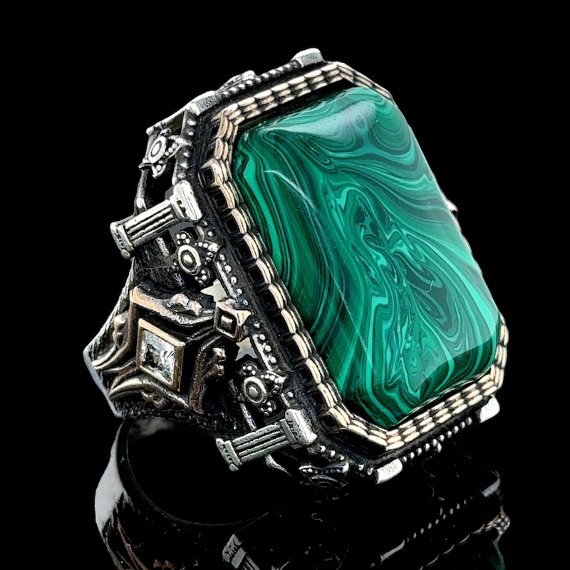 Mens Gemstone Rings - Etsy