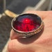 Silver Handmade Large Ruby Ring ,large Big Red Stone Ring , Zircon ...