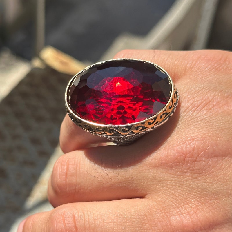 Large Ruby Ring - Etsy