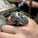 Silver Large Turkish Flag Ring , Silver Large Ruby Stone Ring, Large ...