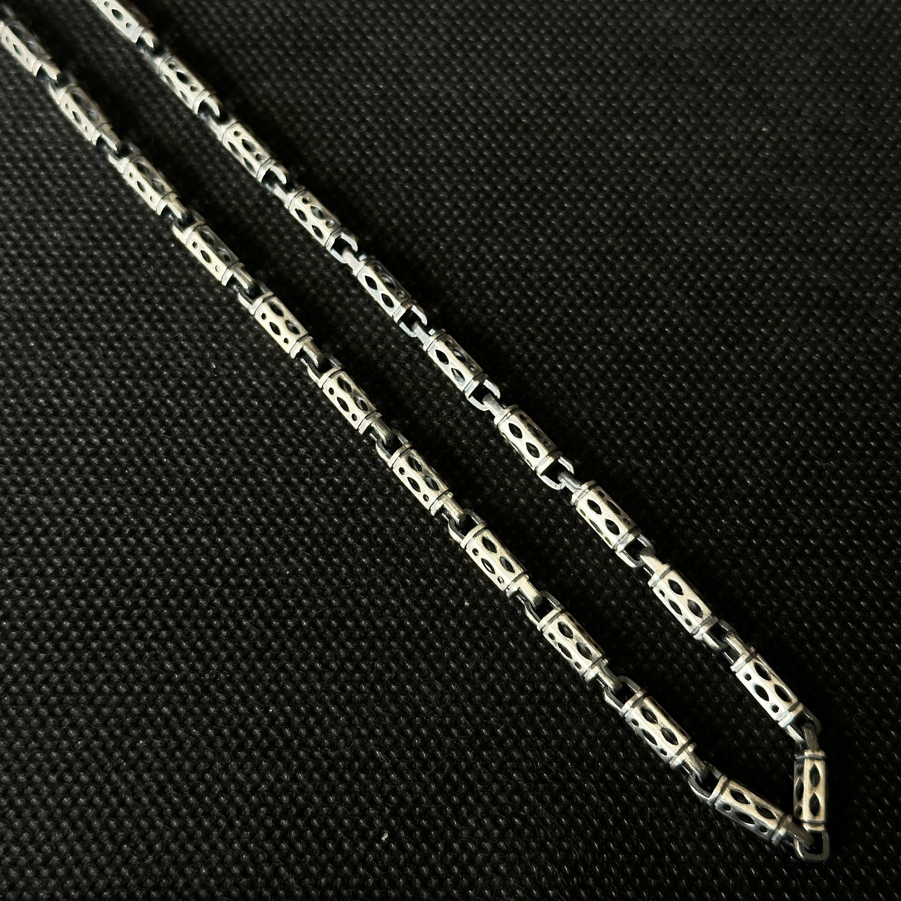 Handmade Silver Chain Necklace , Heavy Thick Link Chain, Silver Viking ...