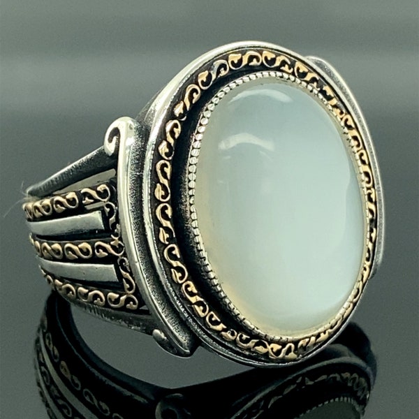 Mens Moonstone Ring - Etsy