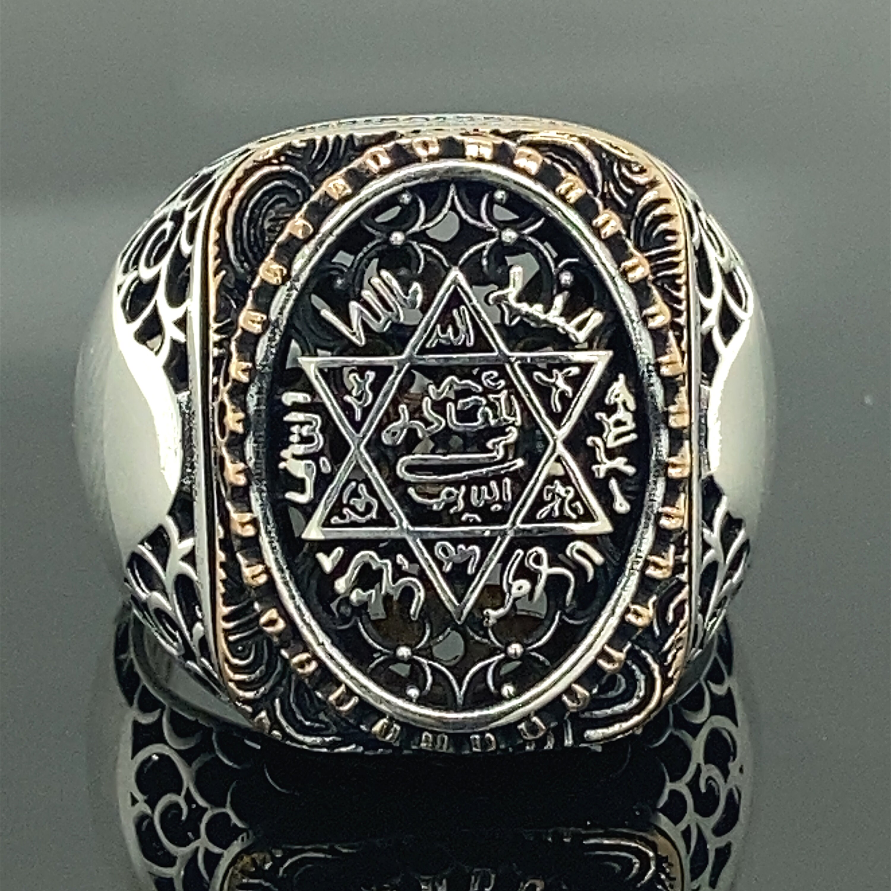 Seal of Solomon Ring King Solomon Ring Silver Solomon Seal - Etsy Australia