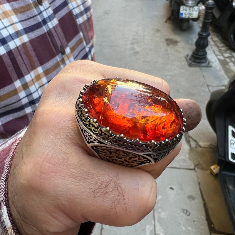 Baltic Amber Ring Style - Etsy