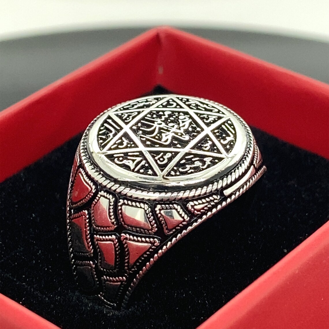 Seal of Solomon Ring , Solomon Signet Ring , Star of David Ring , King ...
