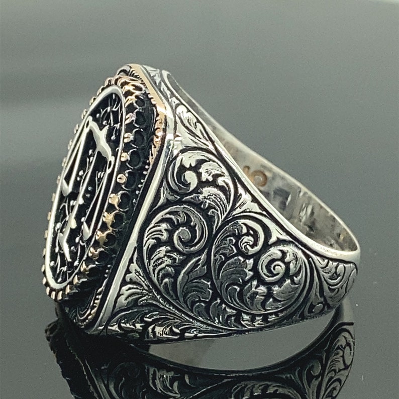 Silver Libra Ring , Libra Motif Ring , Man Handmade Ring , Lawyer Ring ...