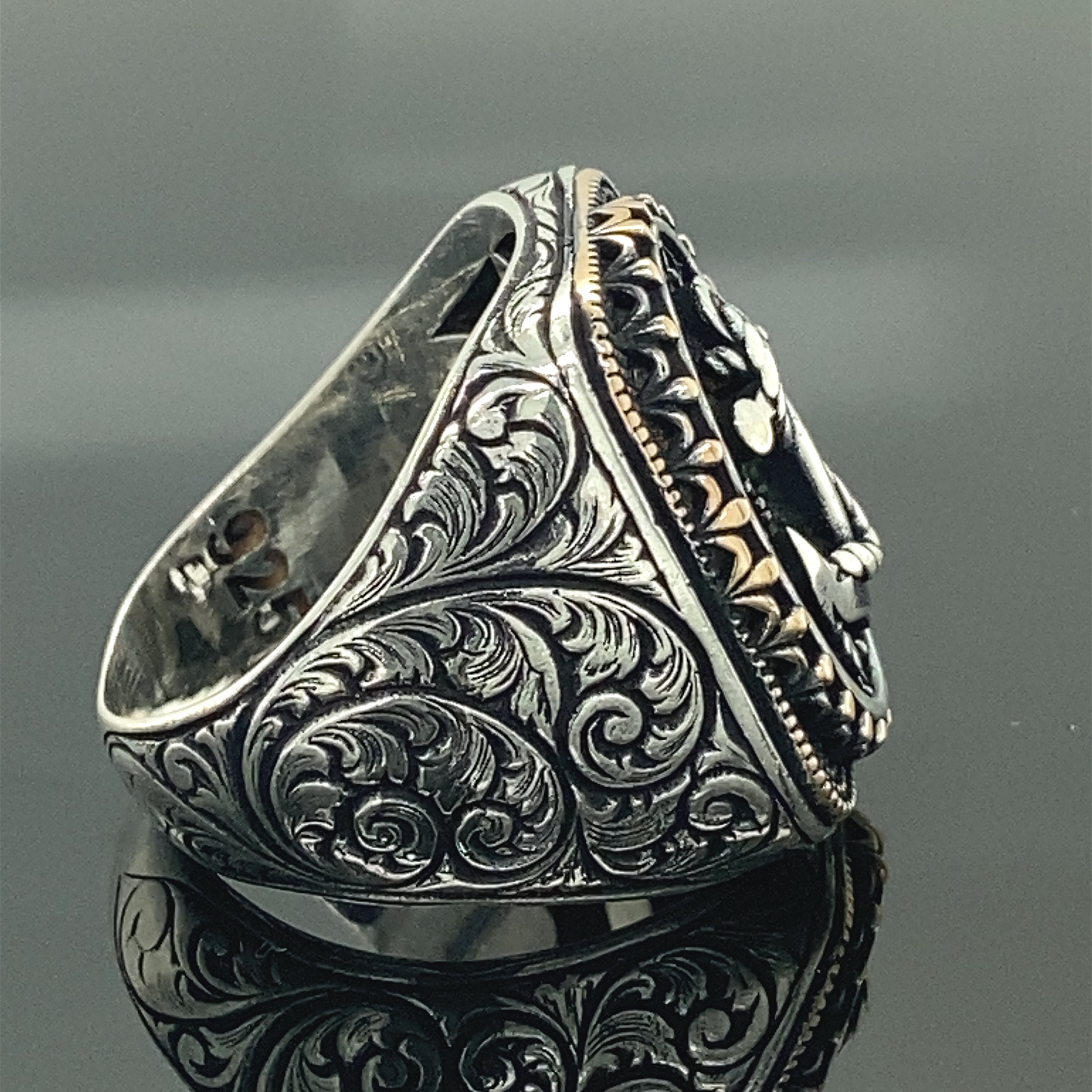 Man Silver Anchor Ring Handmade Sailor Anchor Ring Oxide - Etsy