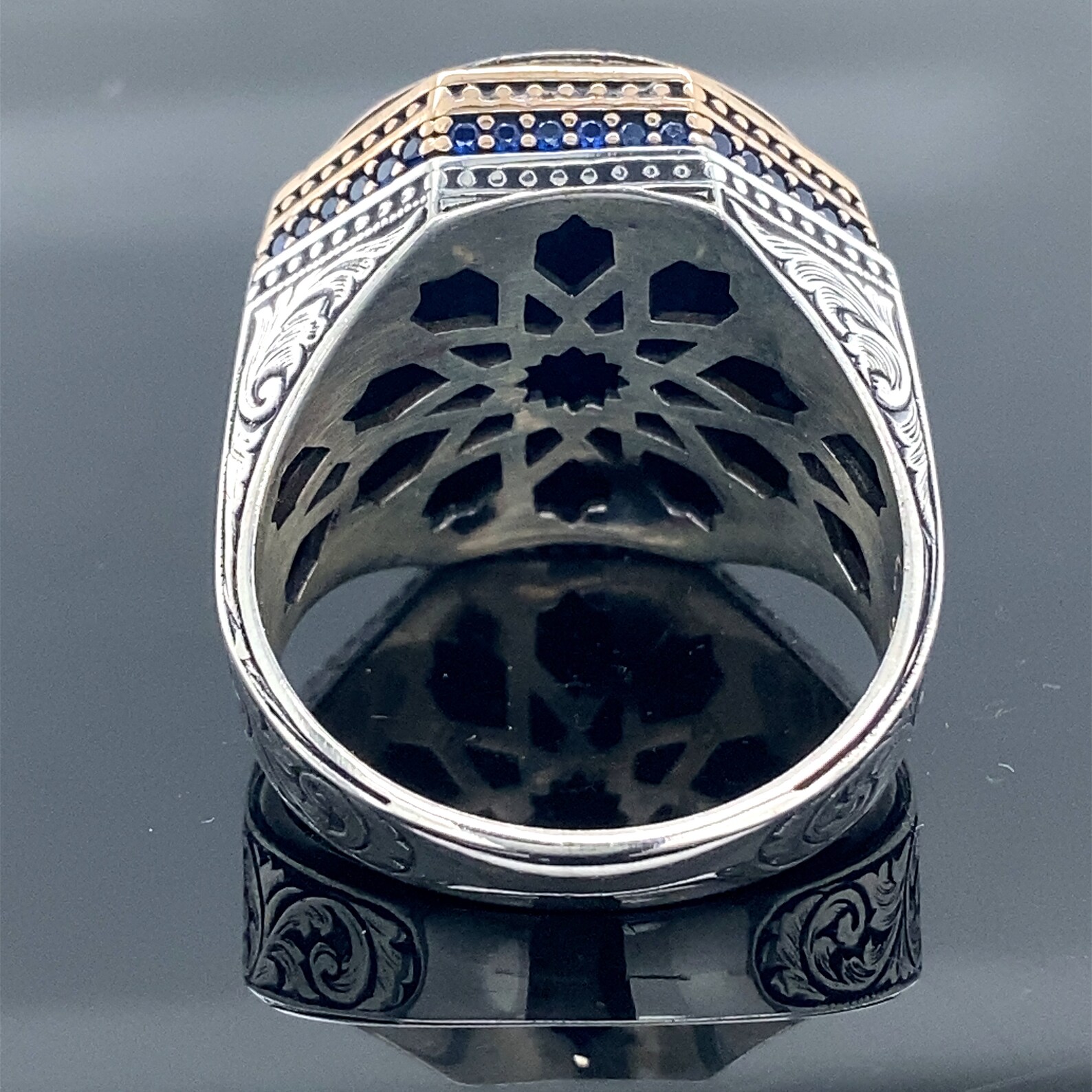 Man Natural Lapis Lazuli Ring, Silver Lapis Ring , Turkısh Handmade ...
