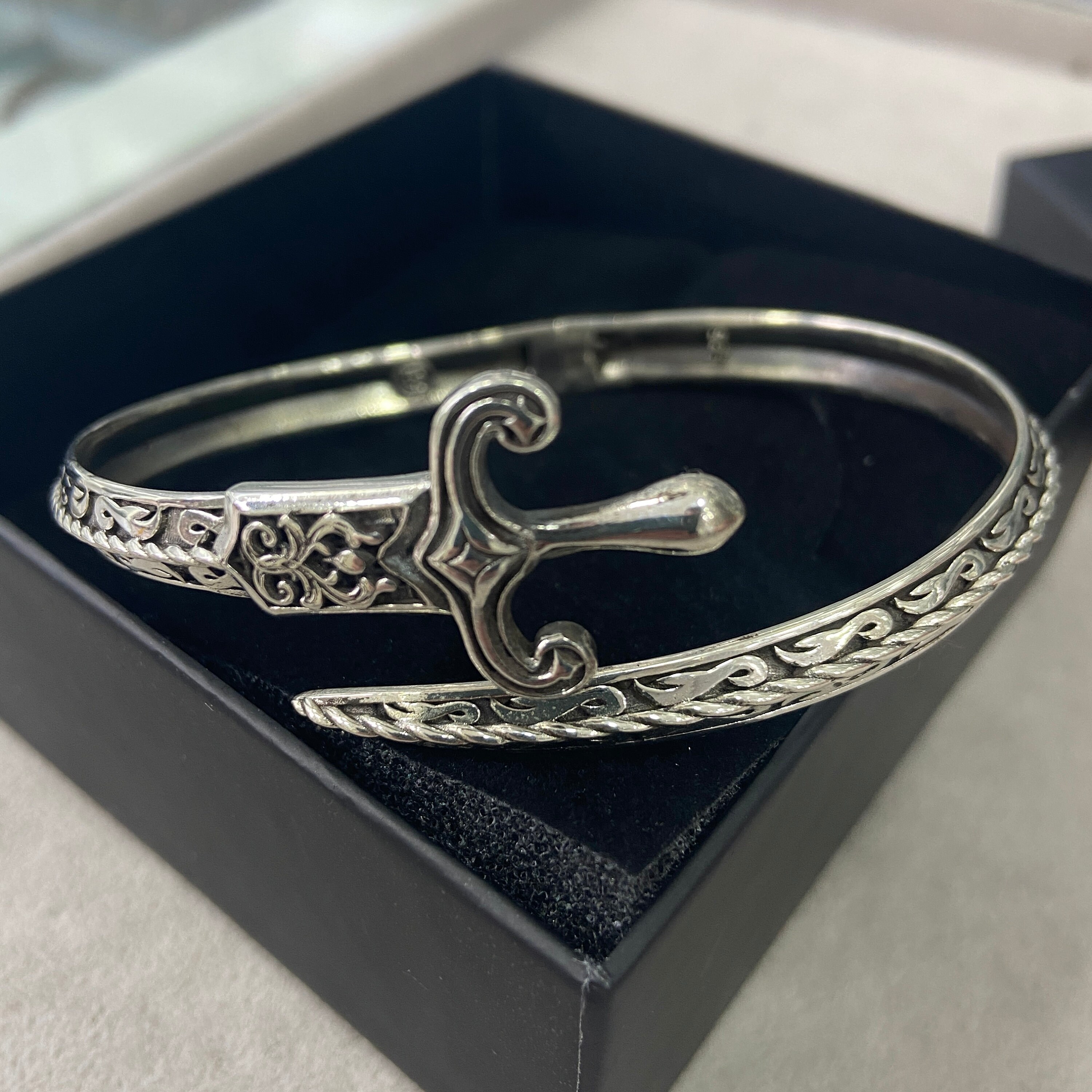 Silver Sword Warrior Bracelet , Embroidered Sword Bracelet , Handmade ...