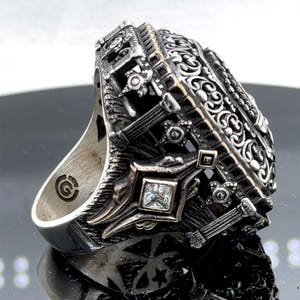 Man Silver Scale Signet Ring , Men Large Libra Lawyer Signet Ring , Men ...