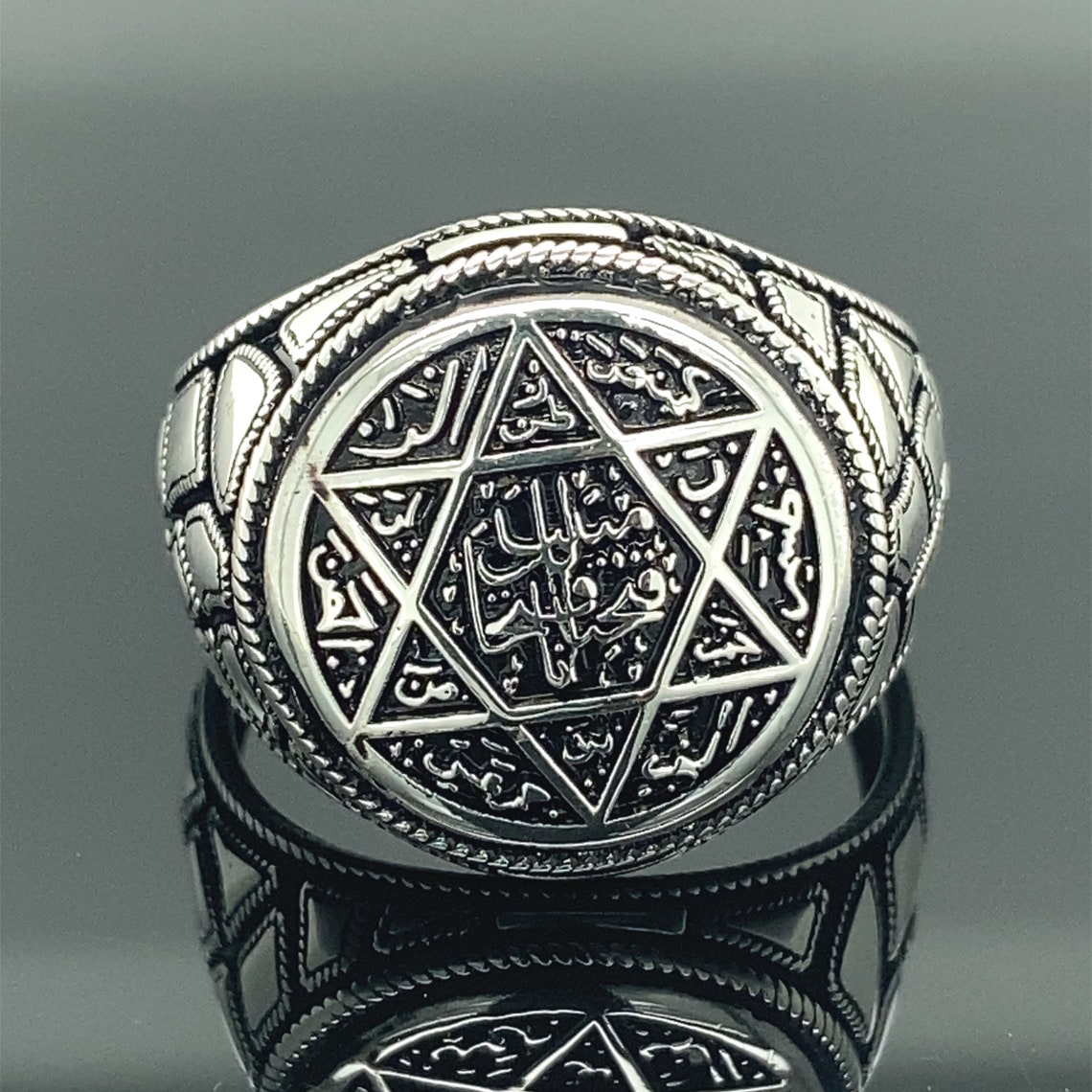 Seal of Solomon Ring , Solomon Signet Ring , Star of David Ring , King ...