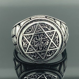 Seal of Solomon Ring , Solomon Signet Ring , Star of David Ring , King ...