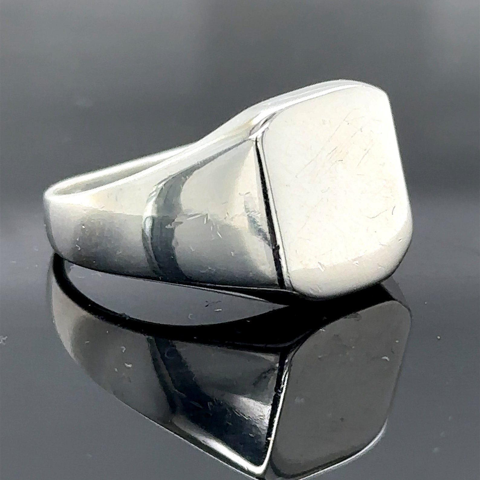 Minimal Round Flat Top Ring , Minimal Silver Flat Ring , Free Custom ...