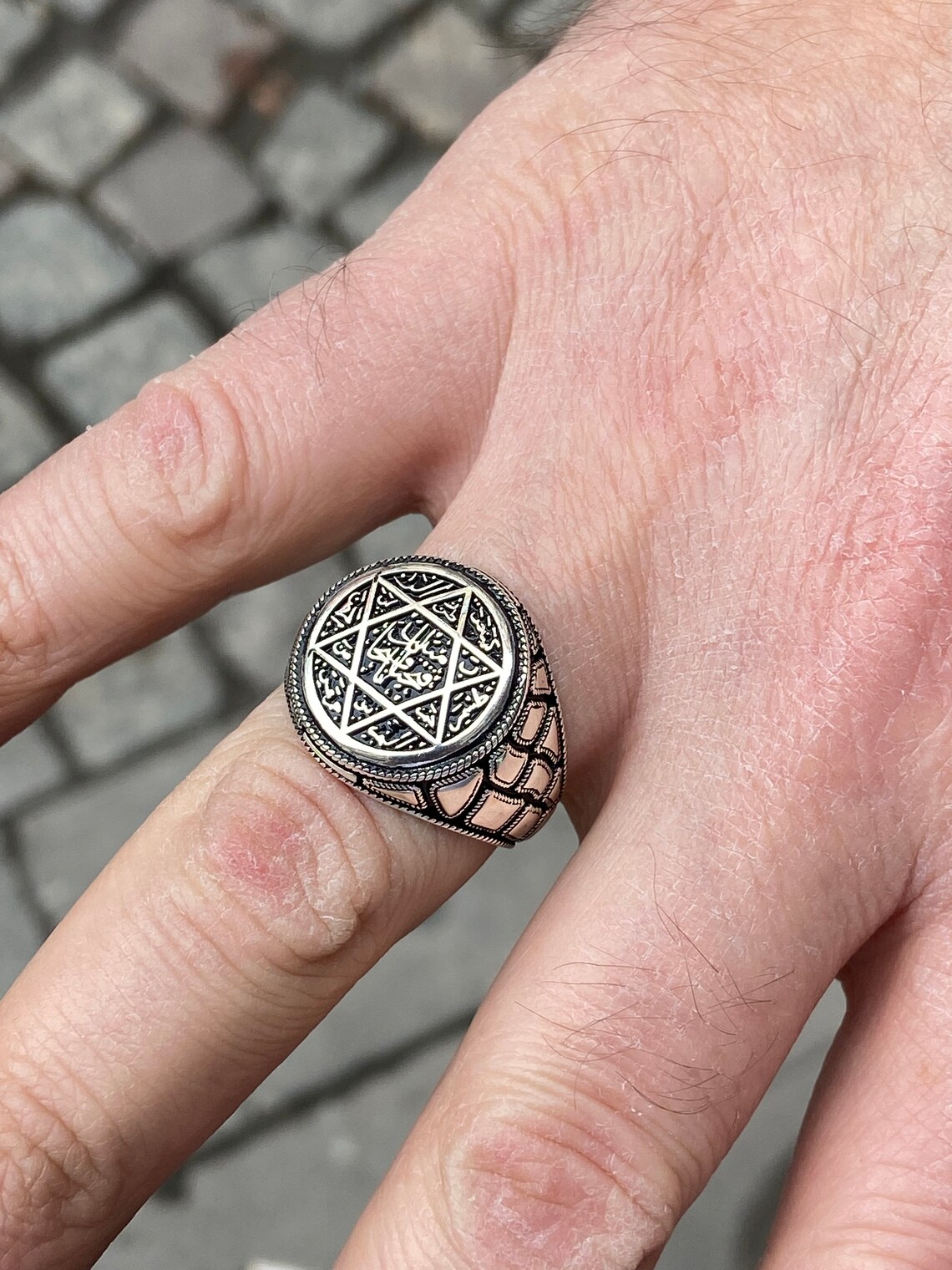 Seal of Solomon Ring , Solomon Signet Ring , Star of David Ring , King ...