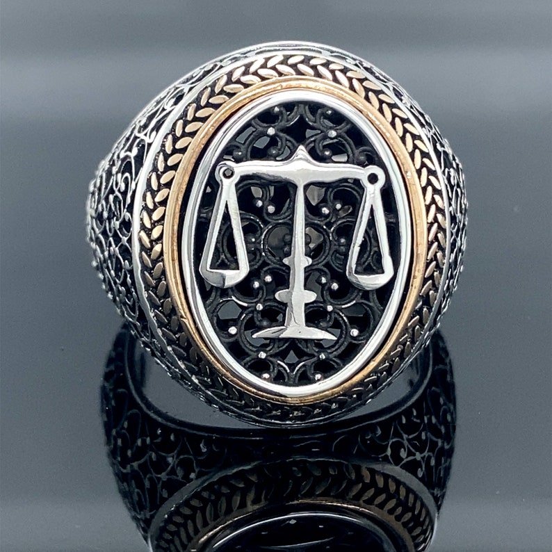 Silver Scale Ring Man Handmade Ring Men Handmade Libra - Etsy