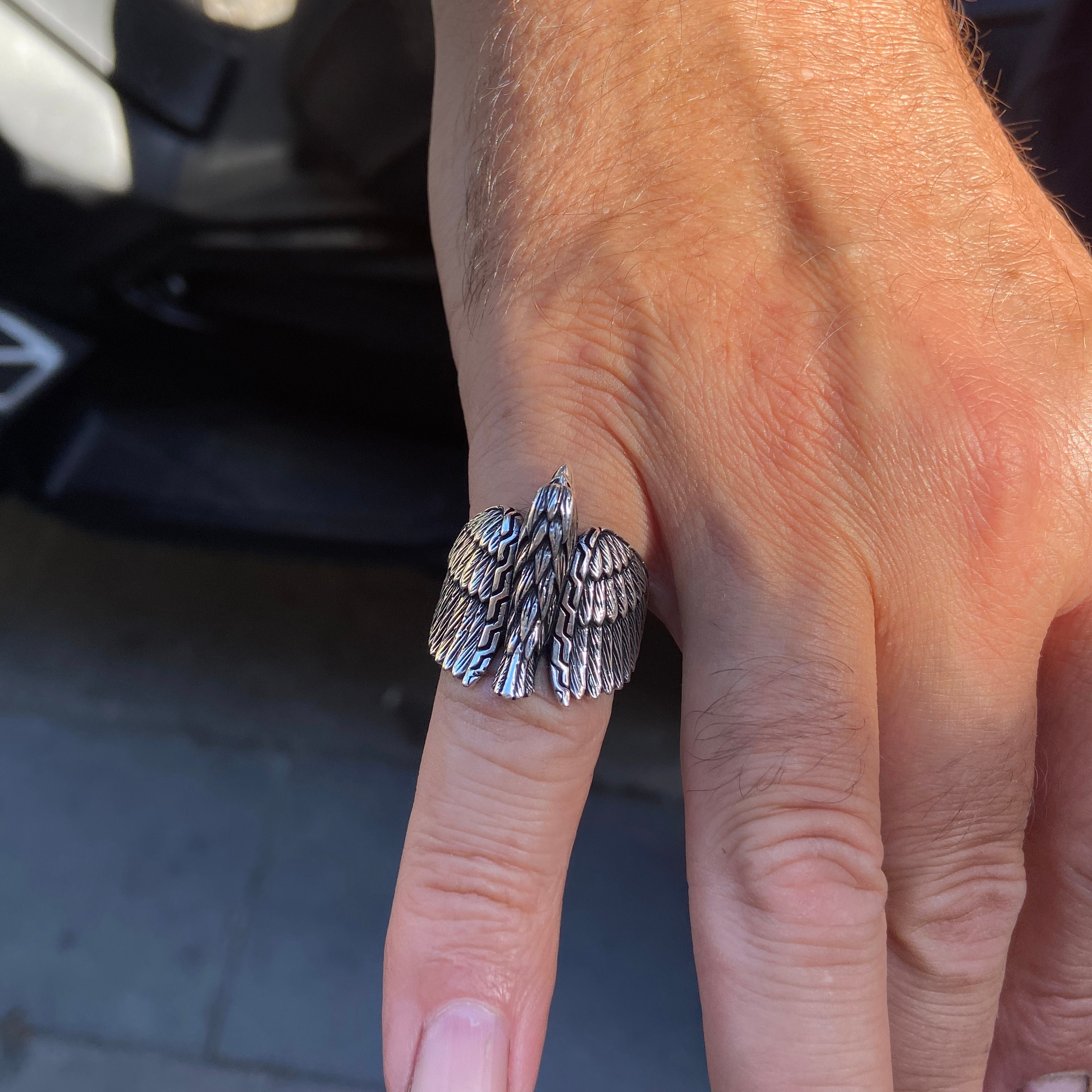 Silver Hawk Ring Handmade Wild Hawk Ring Silver Eagle Ring - Etsy