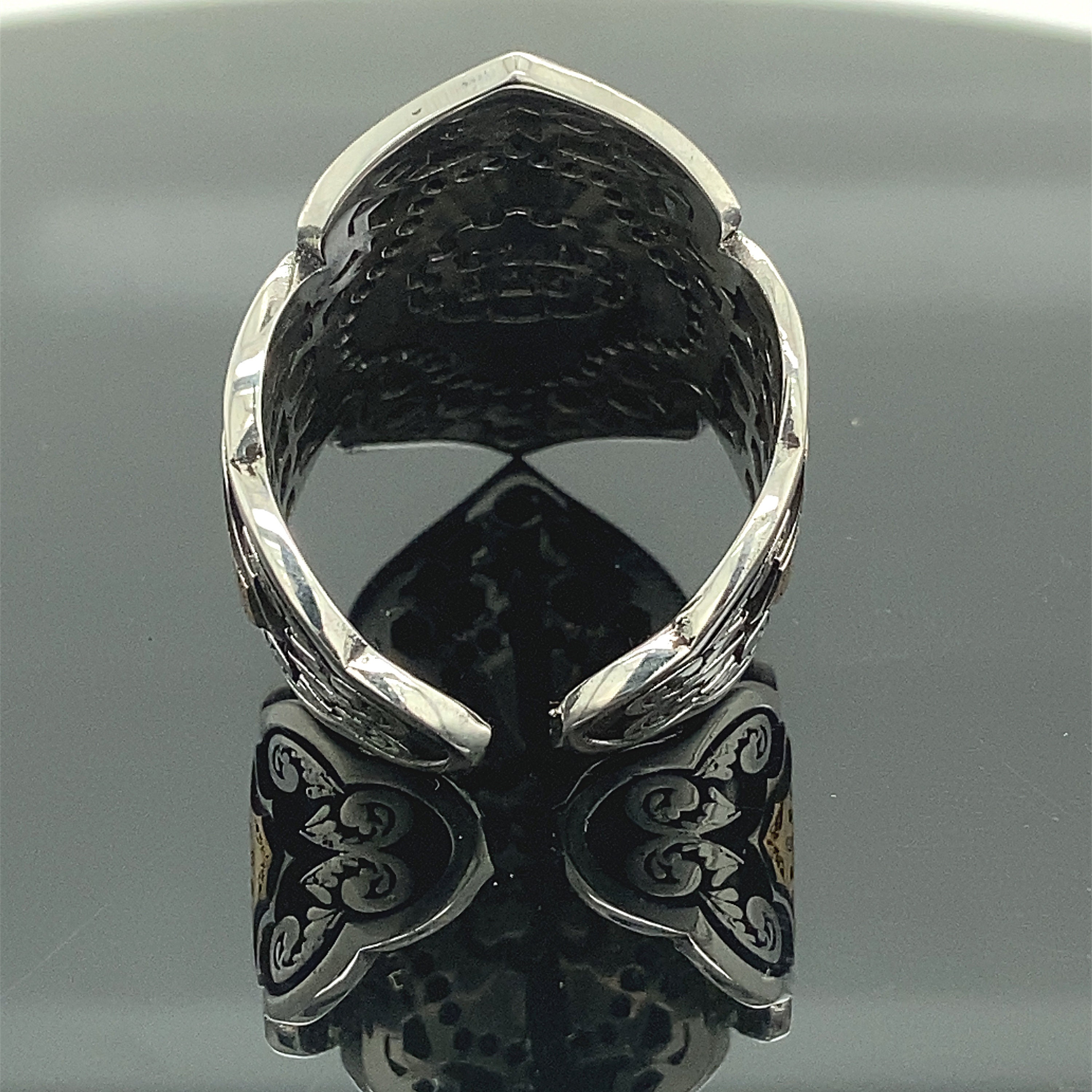 Men's Silver Thumb Ring , Silver Archer Ring , Eagle Signet Ring ...