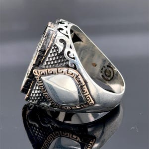 Man Silver Silver Scale Signet Ring , Men Handmade Libra Ring , Silver ...