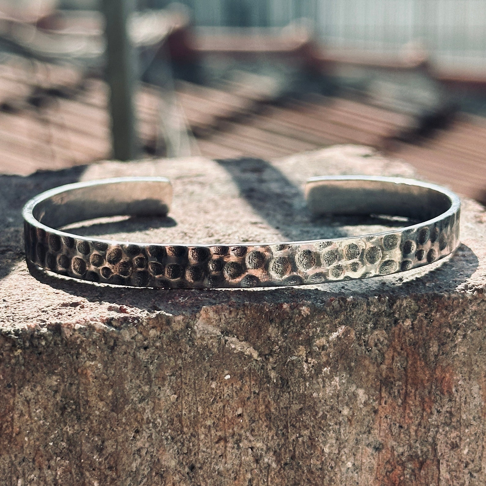 Silver Handmade Thick Cuff Bracelet , Heavy Bracelet , Viking Bracelet ...