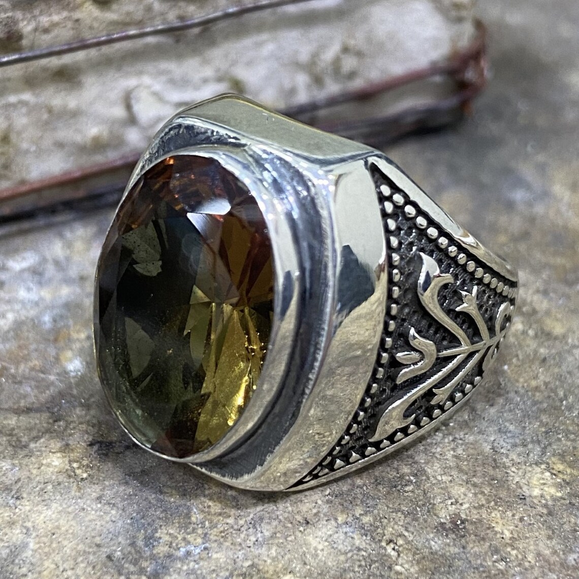 Men Handmade Ring Sultanite Stone Ring oval Zultanite | Etsy