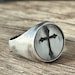 Vintage Cross Signet Ring, Crucifix Signet Man Rings , Religious Rings ...