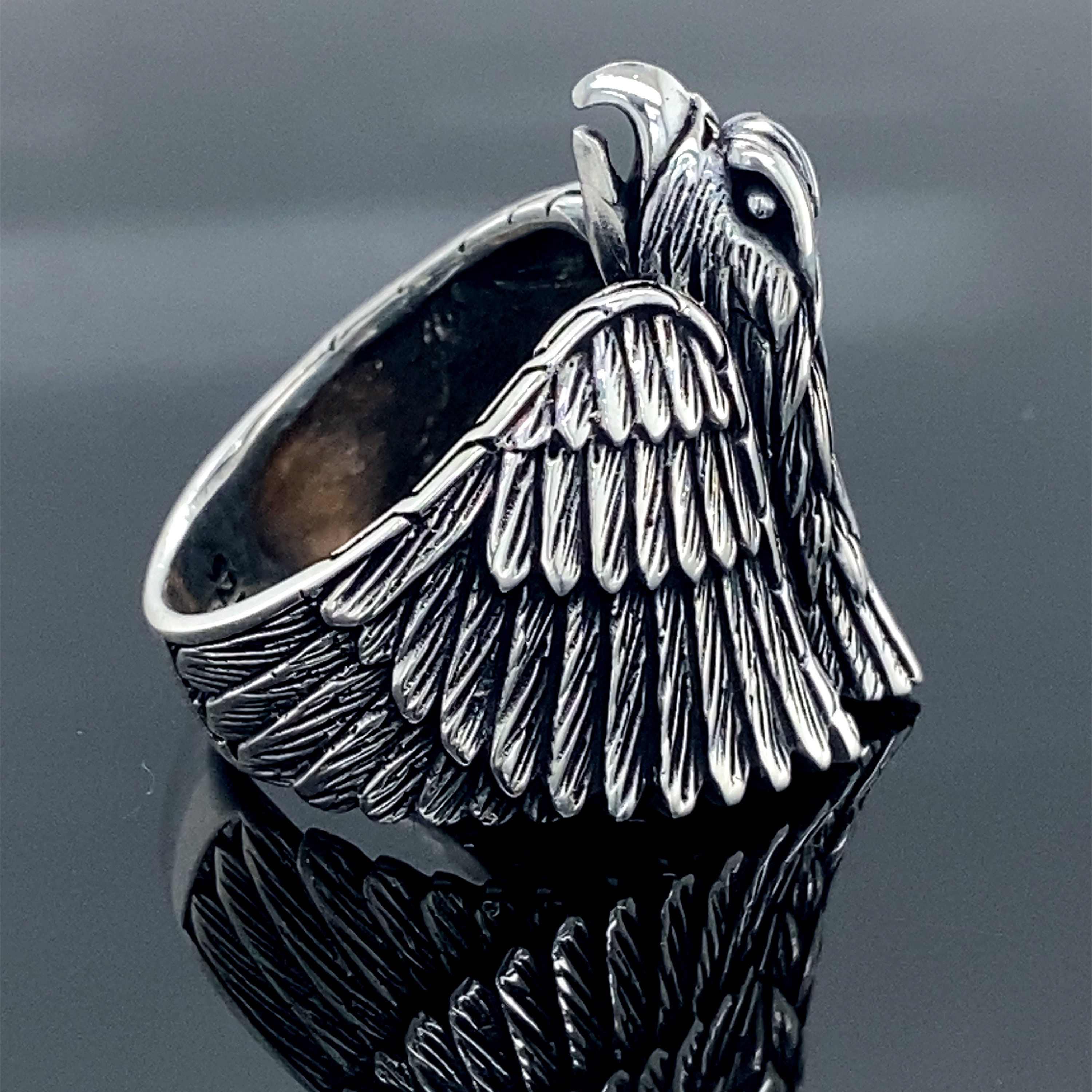 Silver Hawk Ring Handmade Wild Hawk Ring Silver Eagle Ring - Etsy