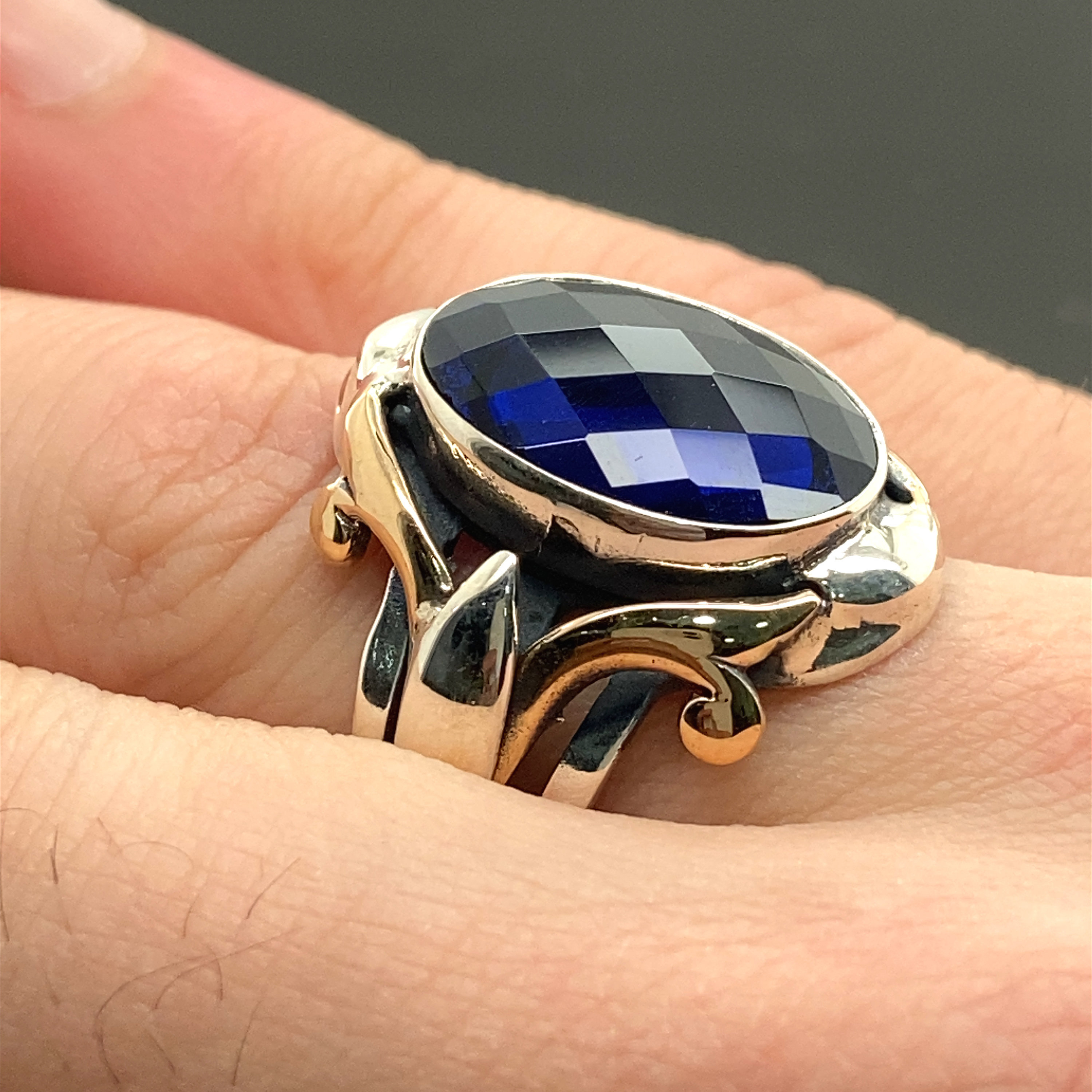 Men Handmade Ring , Sapphire Stone Ring , Turkısh Handmade Ottoman ...