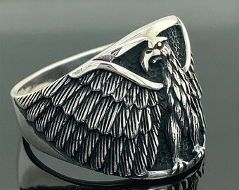 Eagle Signet Ring | Etsy