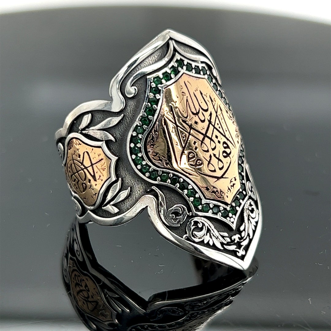 Silver Archer Ring , Arabic Calligraphy Thumb Ring Men , Silver Thumb ...