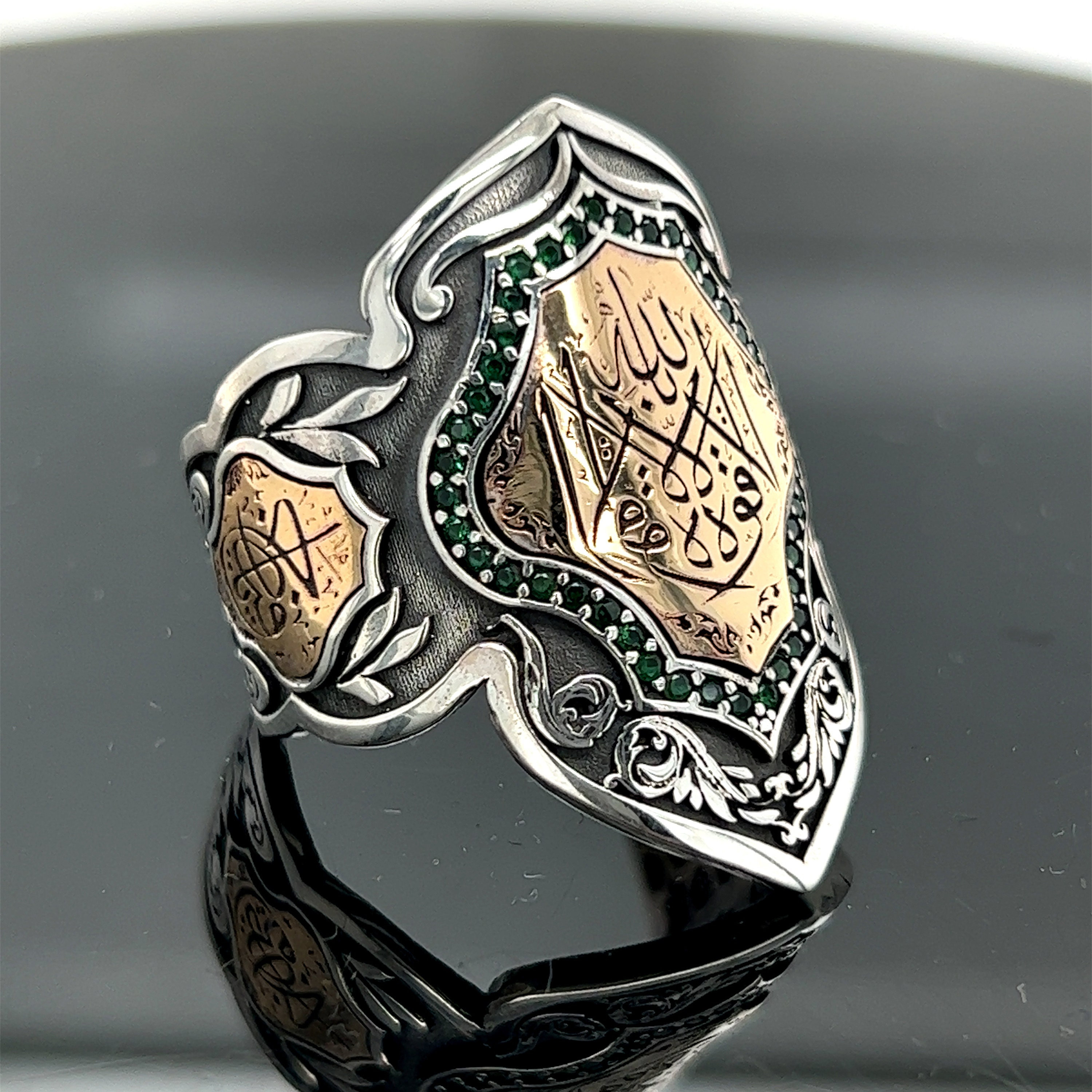 Silver Archer Ring Arabic Calligraphy Thumb Ring Men - Etsy