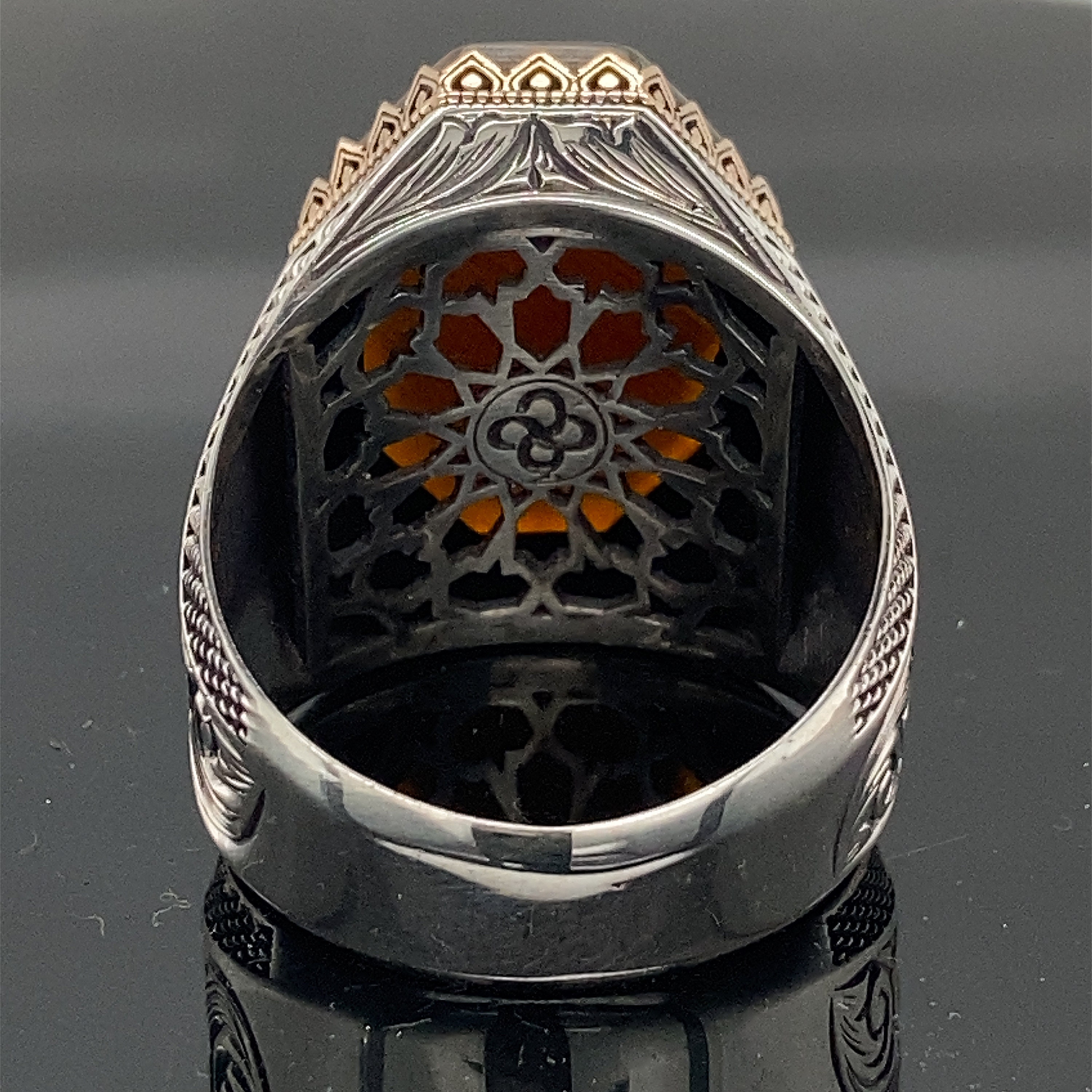 Silver Seal of Solomon Ring Agate Stone Solomon Signet Ring - Etsy