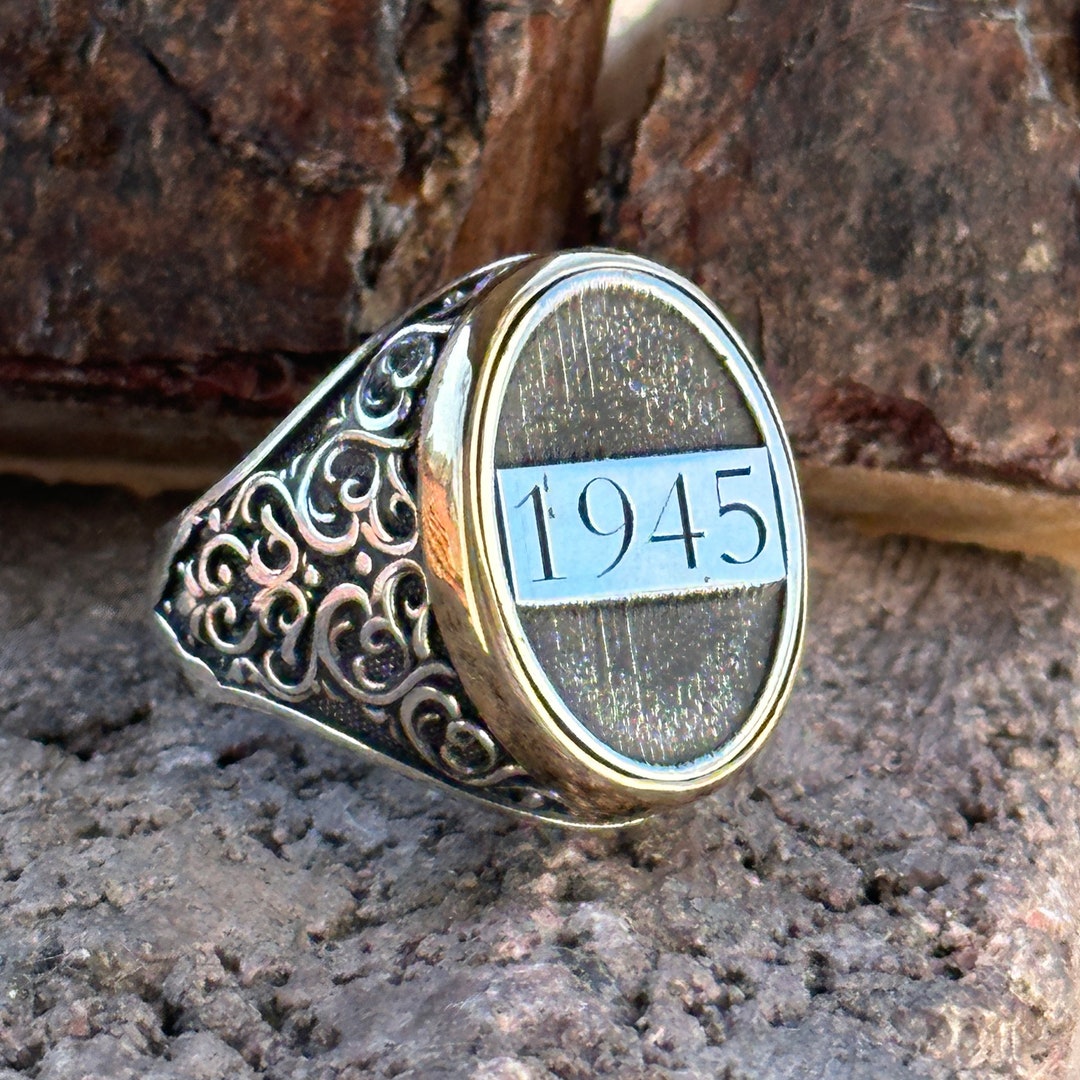 Initial Letter Men Rings , Silver Date Ring , Silver Family Name Ring ...