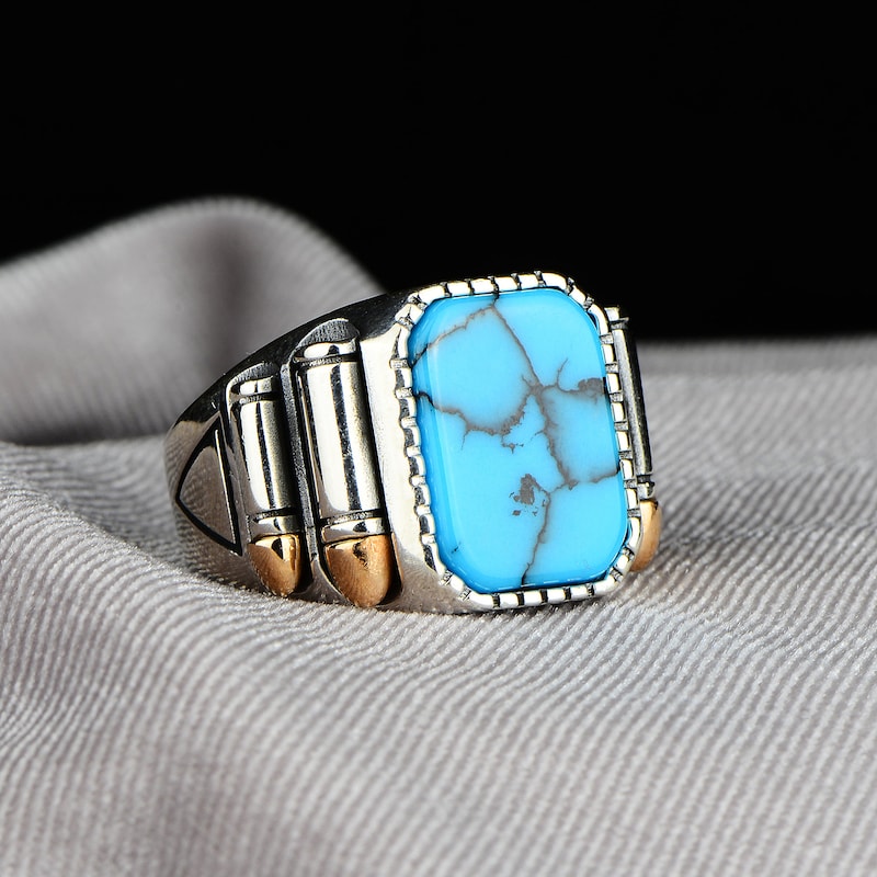 Mens Turquoise Ring - Etsy