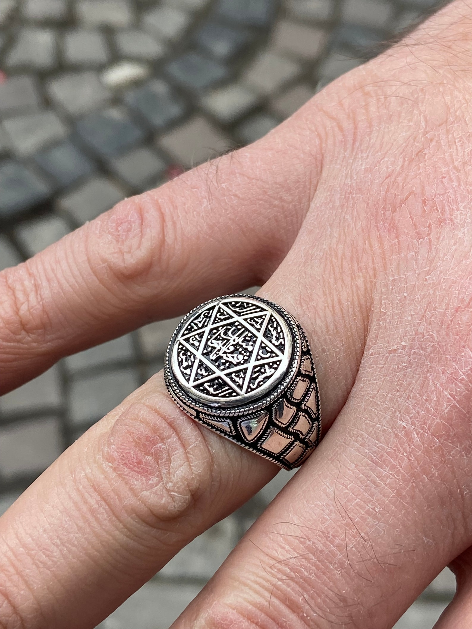 Seal of Solomon Ring , Solomon Signet Ring , Star of David Ring , King ...