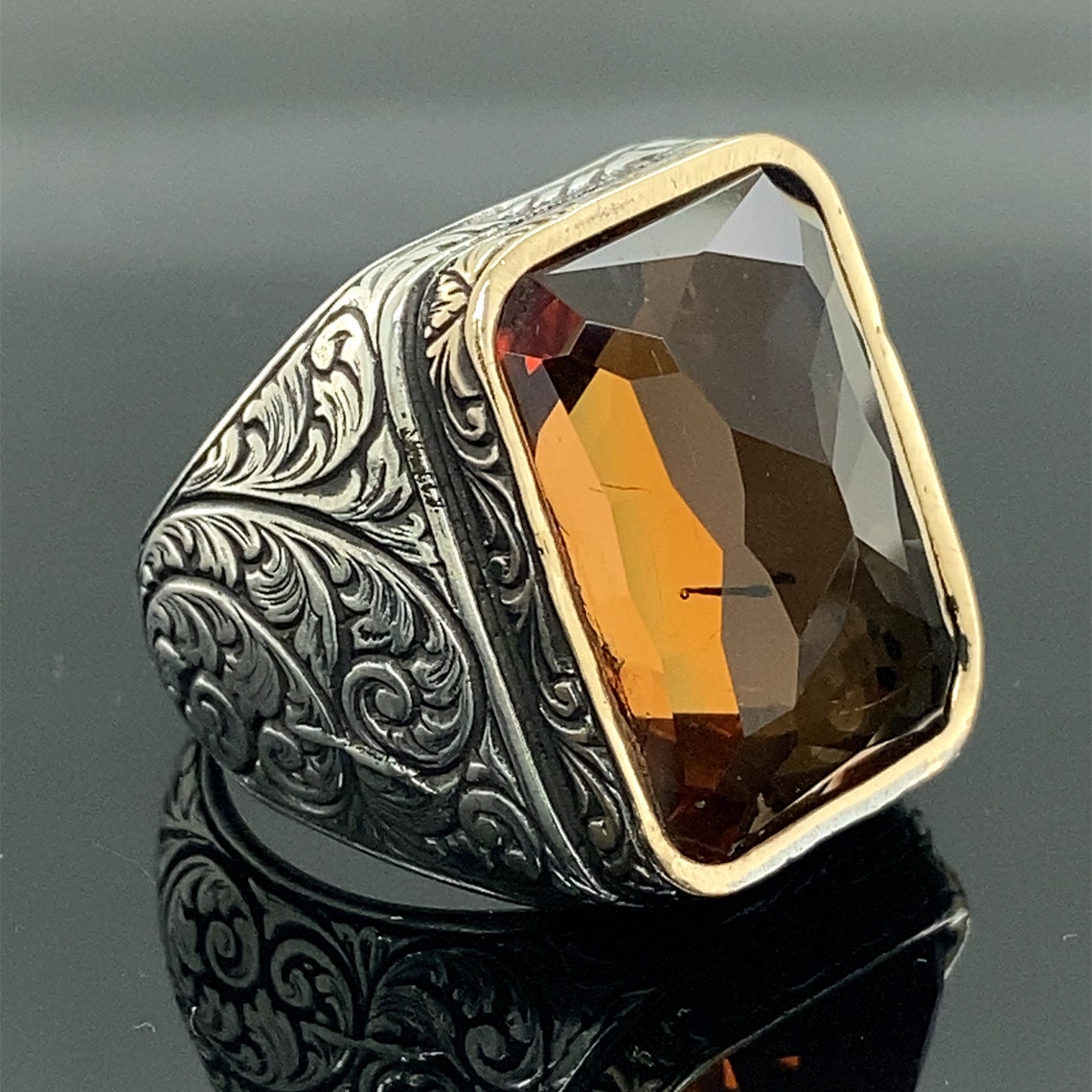 Sultanite Stone Ring Men Silver Zultanite Stone Ring - Etsy