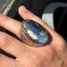 Silver Large Lapis Lazuli Ring, Natural Blue Lapis Signet Ring, Men ...