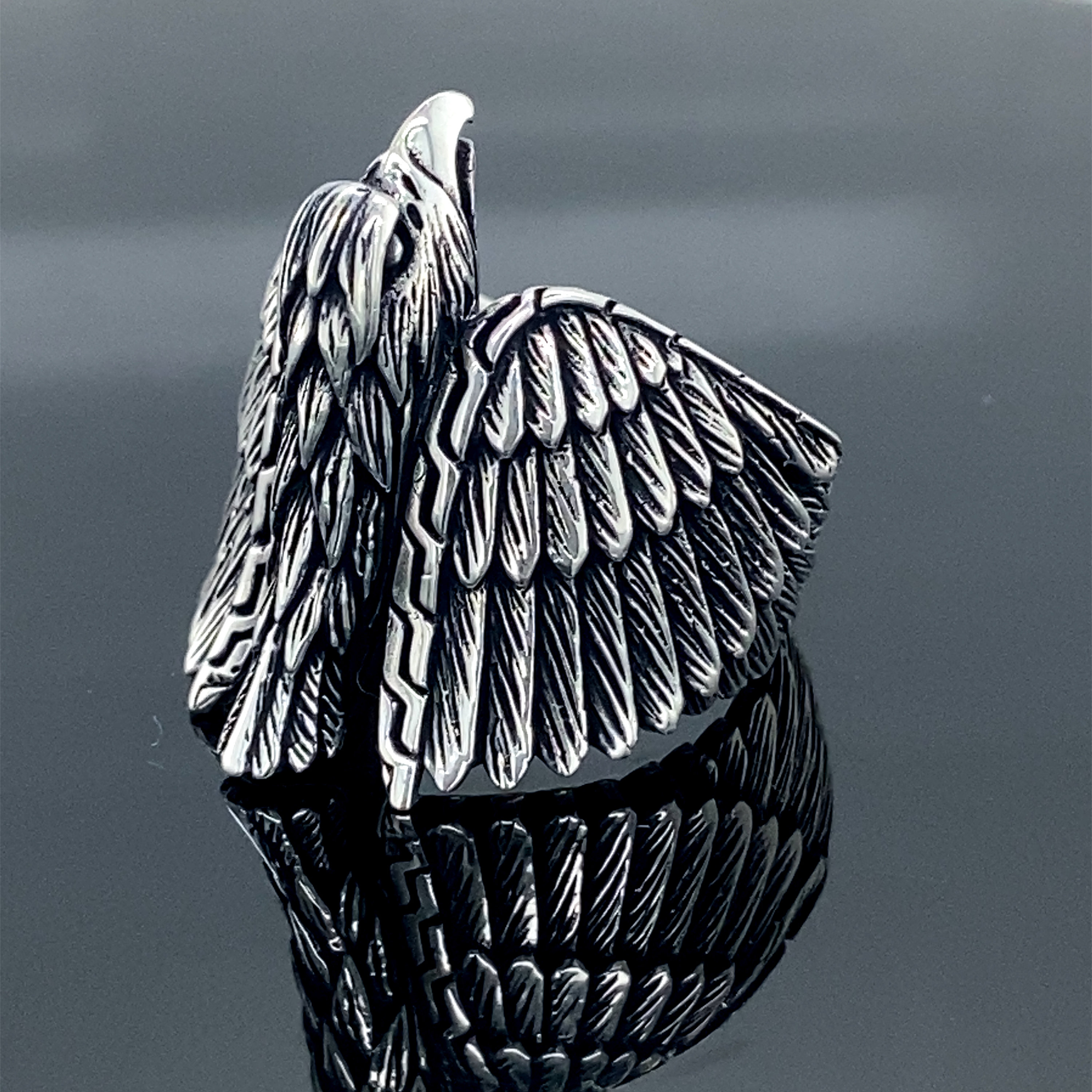 Silver Hawk Ring Handmade Wild Hawk Ring Silver Eagle Ring - Etsy